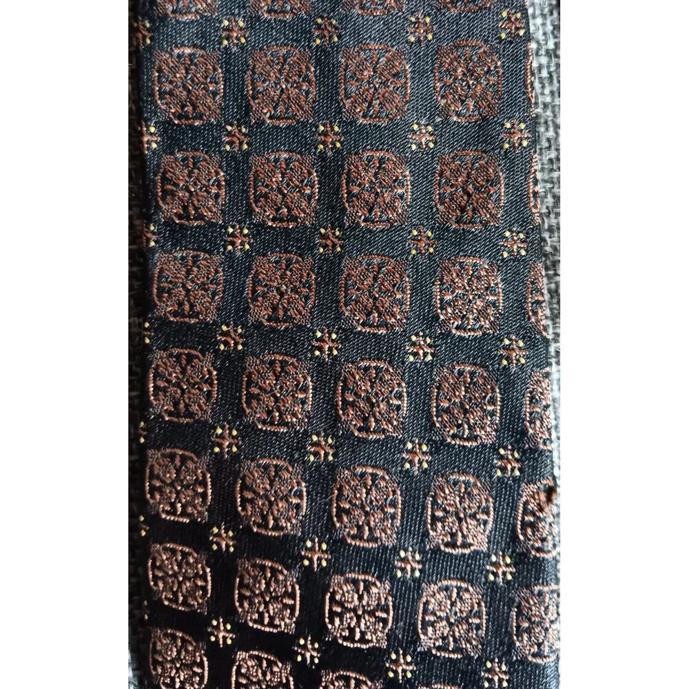 Unbranded | Accessories | Dress Tie 7s 80s 90s Y2k Mens Brown Black 54 ...